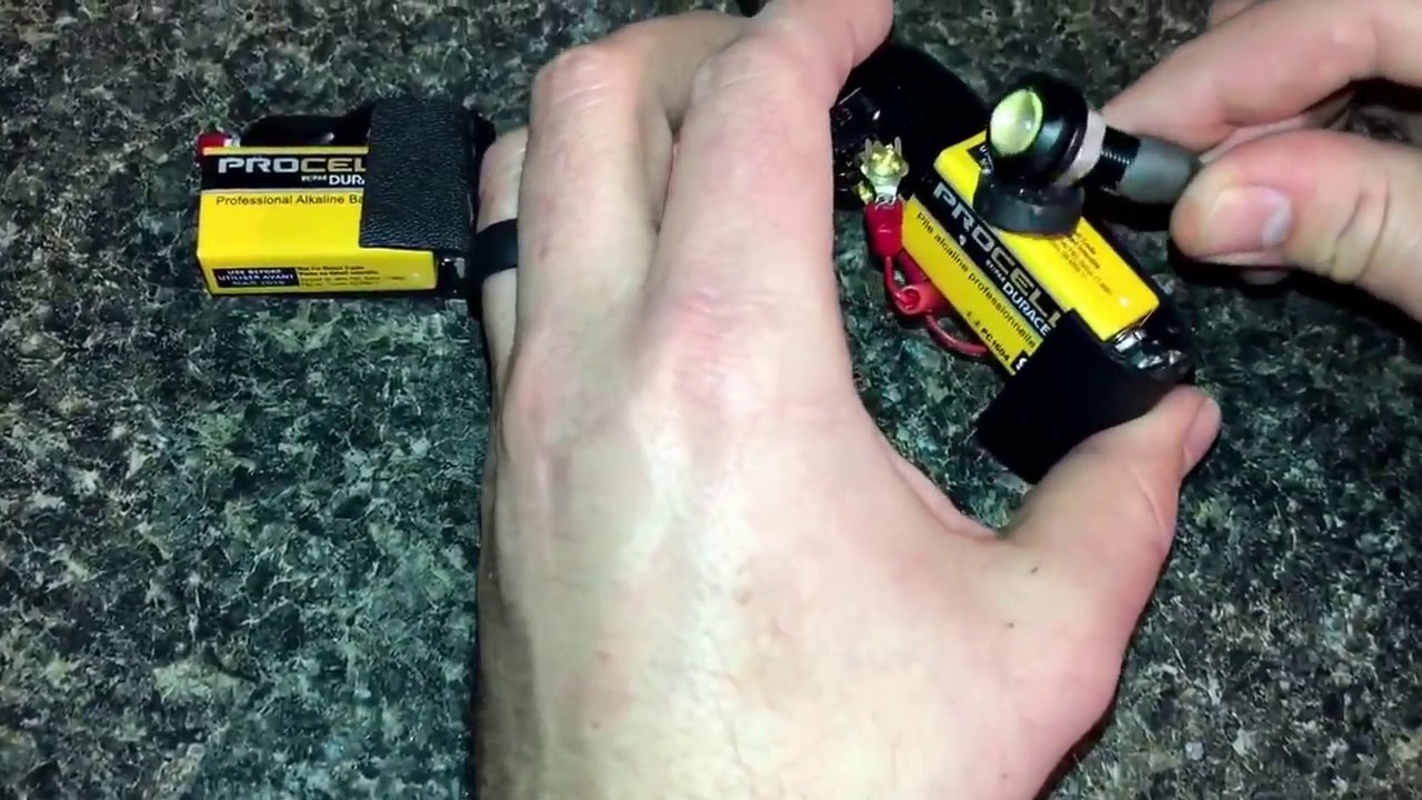 HomeMade LED Flashlight from car headlight bulb - YouTube