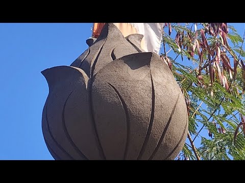 Create Your Dream Temple Ghumat Kalash with CEMENT Design#minivlog #art ...