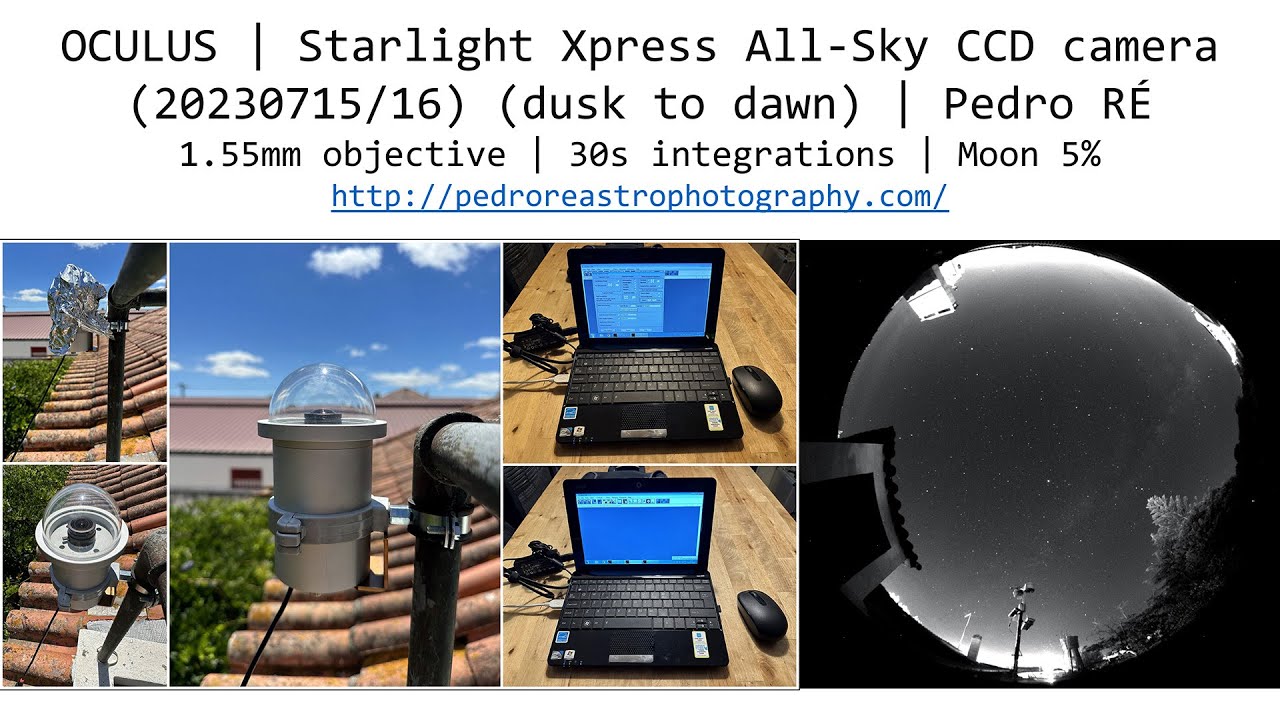 OCULUS | Starlight Xpress All-Sky CCD camera | Pedro RE' - YouTube