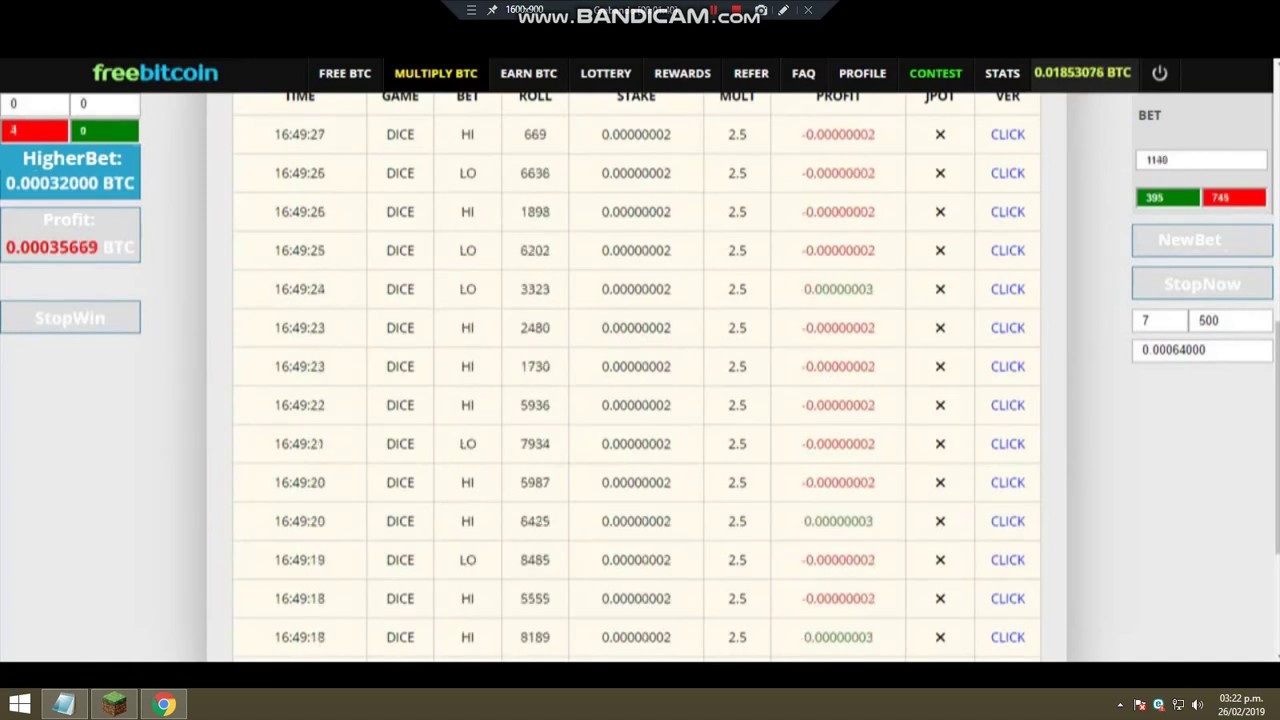 NEW BOT FREEBITCOIN STRATEGY SAFE LOW BALANCE 2019 PART:2 - YouTube