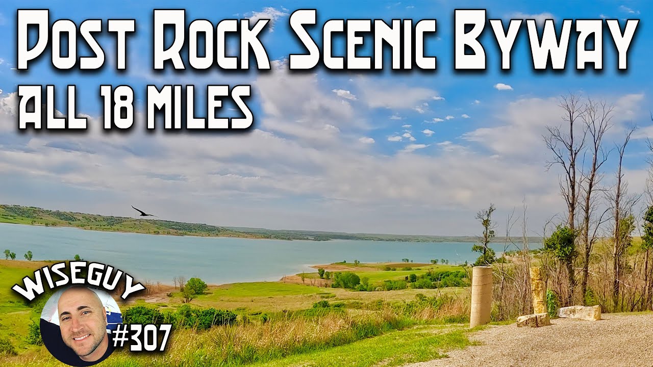 Post Rock Scenic Byway ||| Driving from Wilson to Lucas, Kansas ||| All ...
