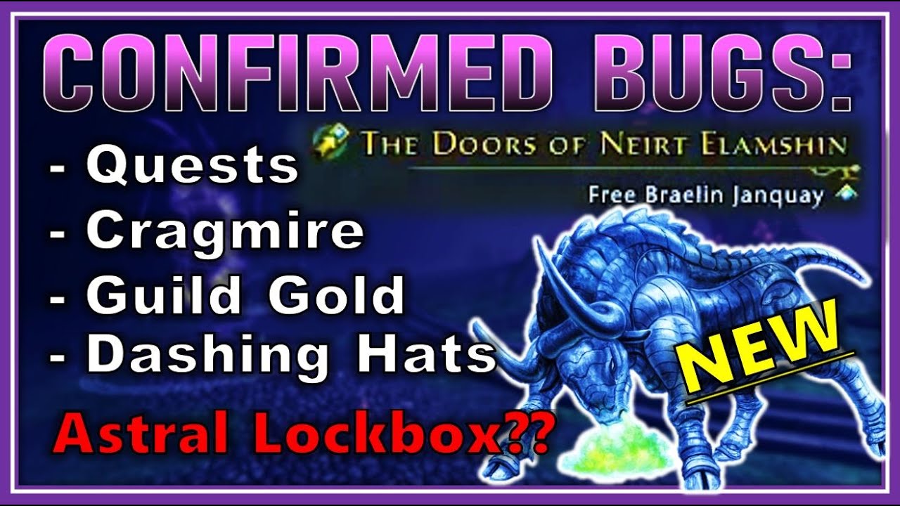 BUGS & NEWS: Free Braelin, Cragmire, Gold, New Mount, Harvester, Trade Bars, Astral LB ...