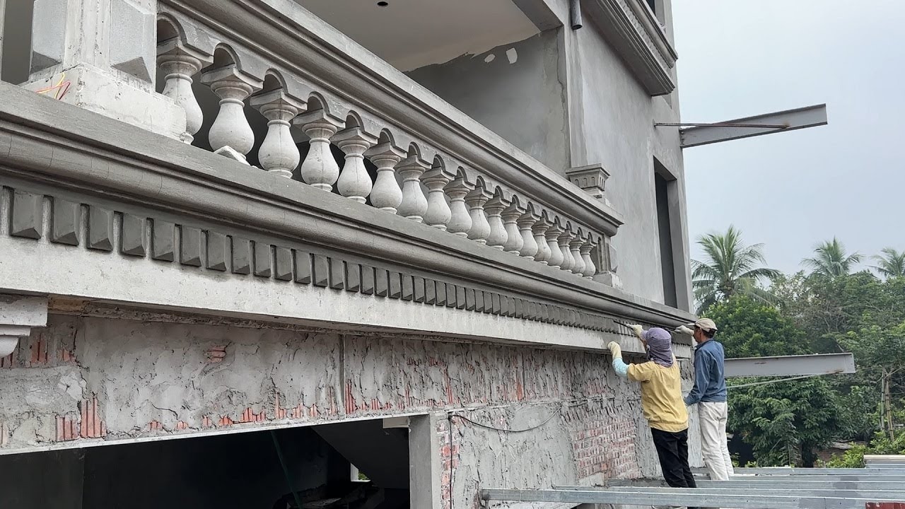 Techniques Construction For Installing & Decorate The Concrete Railings ...