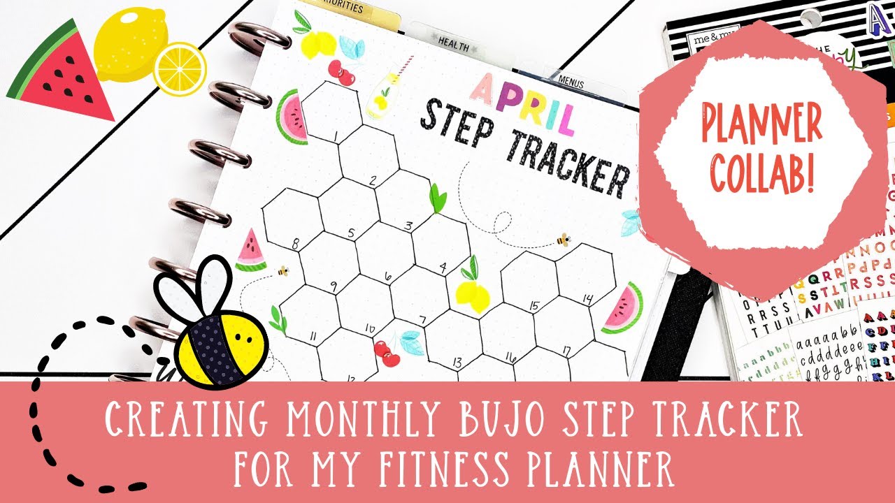 MONTHLY BUJO STEP TRACKER | COLLAB WITH ELIZABETH (@ejjoyfulplans ...