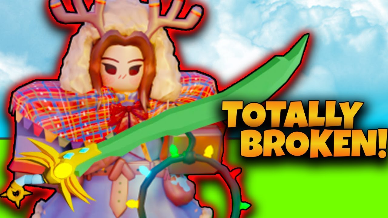Reindeer Wrangler and this sword should be Banned in Roblox Bedwars ...