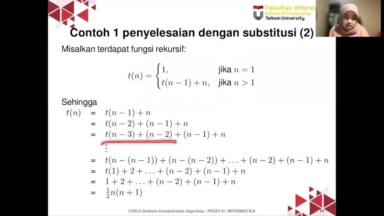 AKA: Mathematical Analysis of Recursive Algorithm - Substitusi - YouTube