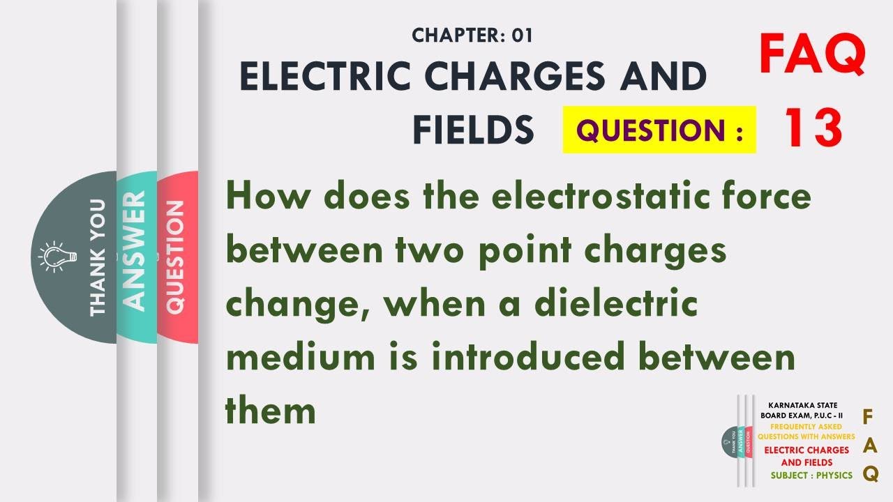 How does electrostatic force bet 2 point charges change, when ...