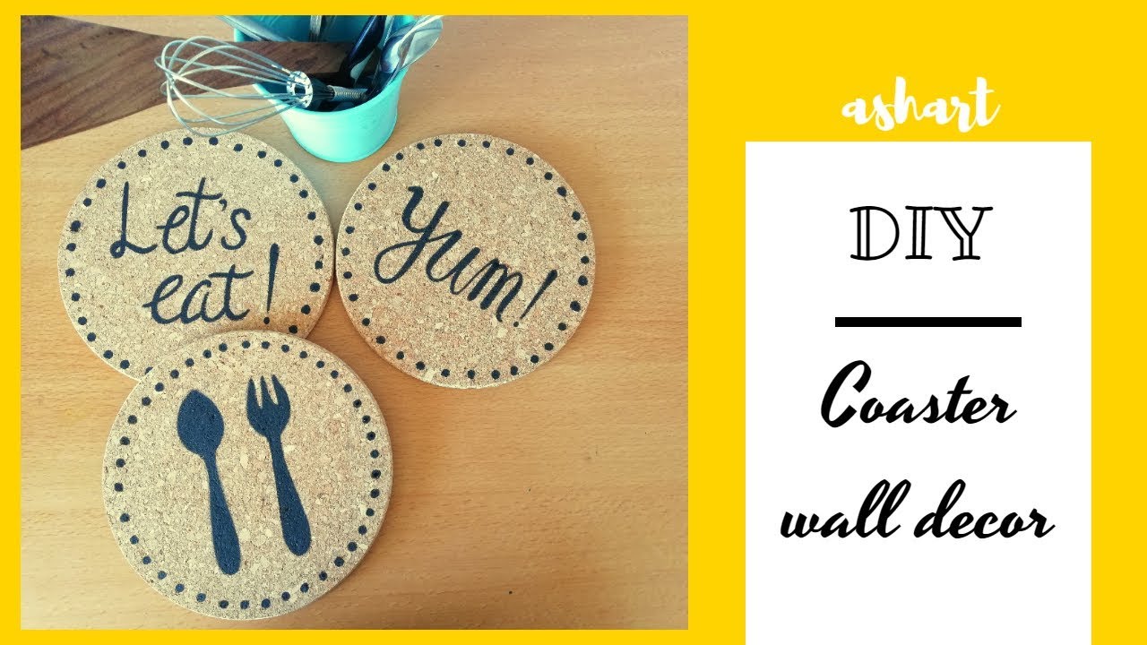 Easy DIY Coaster Wall Decor - YouTube