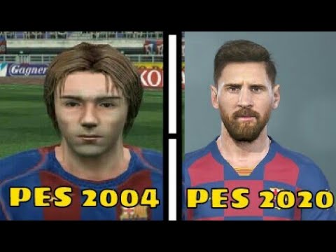Evolução do lionel Messi - Pes 2004 ao pes 2020 - YouTube