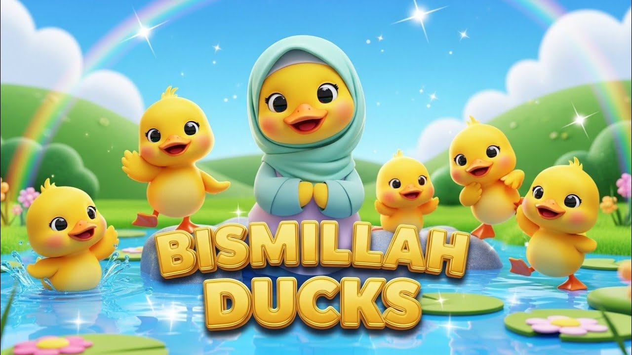 Bismillah Ducks | Five Muslim Ducks Song | Islamic Kids Rhyme | Cute ...
