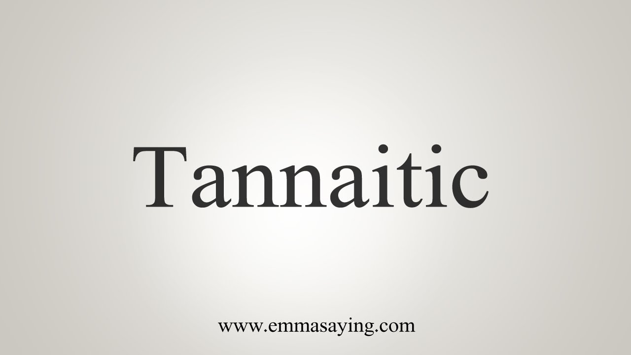 How To Say Tannaitic - YouTube
