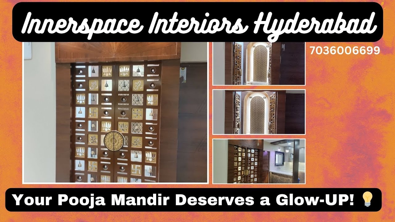 Your Pooja Mandir Deserves a Glow UP! 💡Innerspace Interiors #పూజామందిరం #ఇంటీరిర్ #డిజైనింగ్ ...