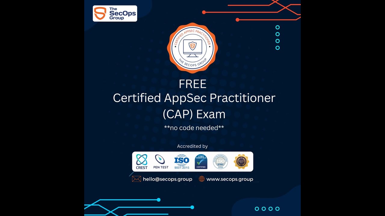 Prova Certified Appsec Practitioner (CAP) grátis - YouTube