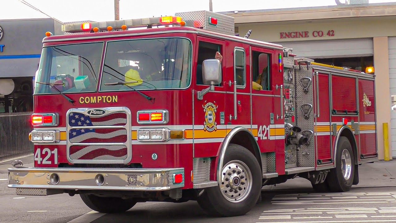 Compton Fire Dept. Engine 42 Responding - YouTube