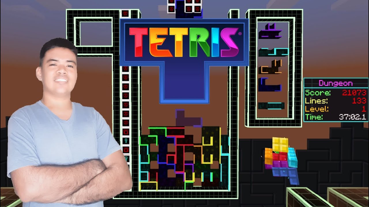 Playing Minecraft Tetris DLC - YouTube