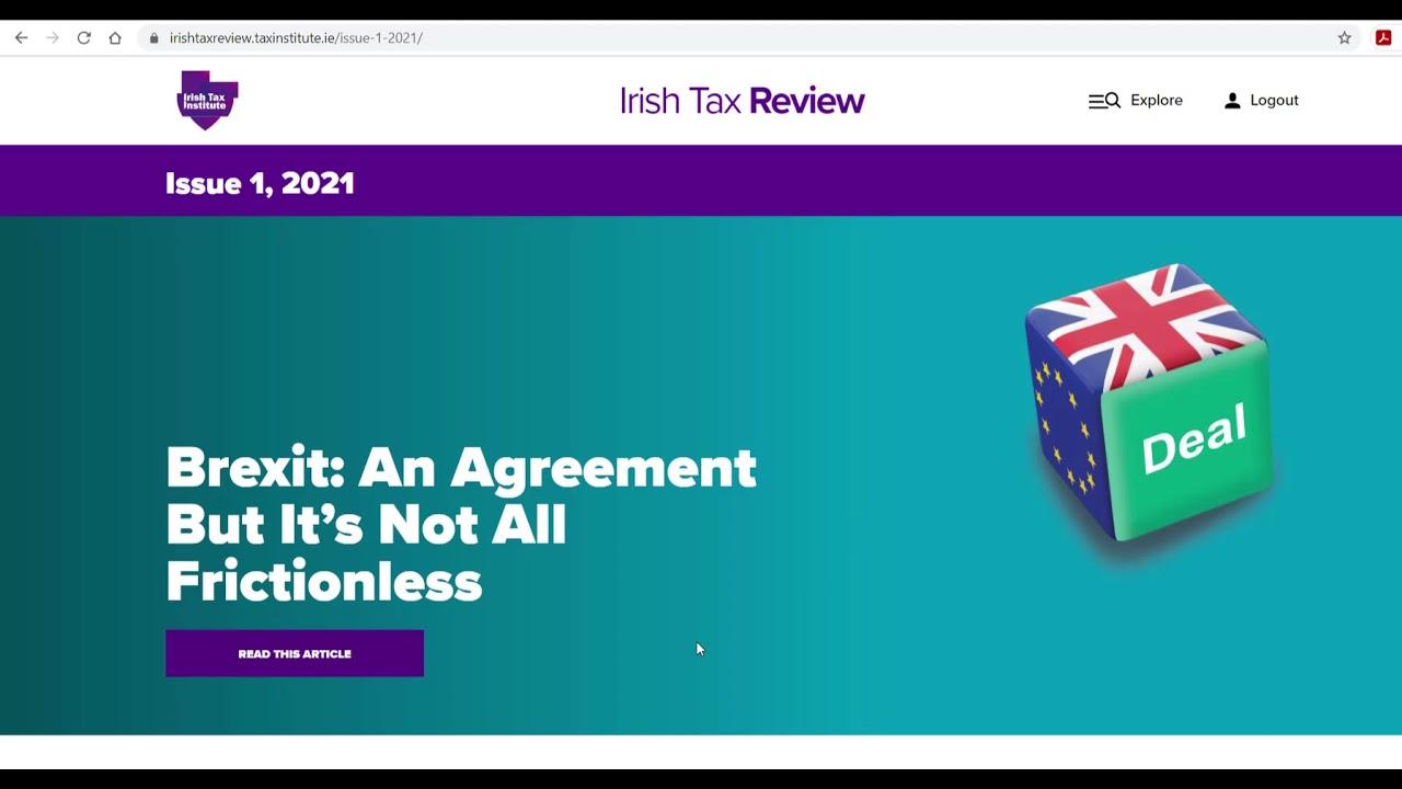Irish Tax Review Tutorial - YouTube