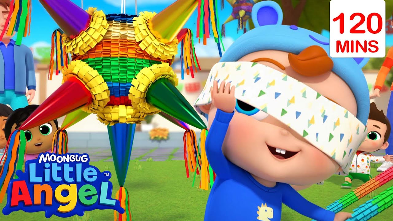 Break the Pinata Song | Little Angel | Fun Kids Songs | Nursery Rhymes ...