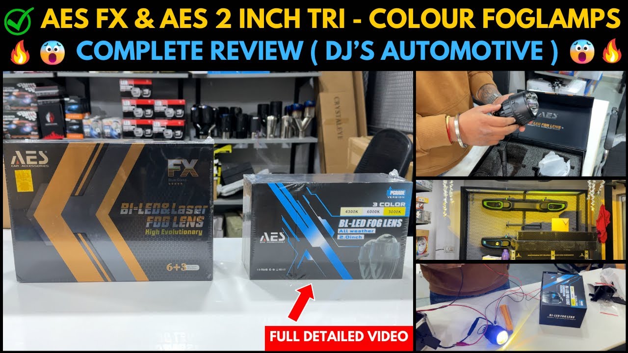 AES FX & AES 2 inch Tri- Colour Foglamps || Complete Review 👐 #led # ...