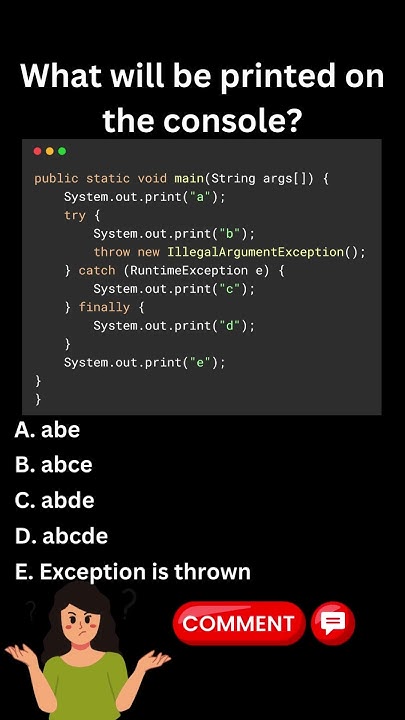 Program 6 Exception Guess The Output Javaexception Java Coding