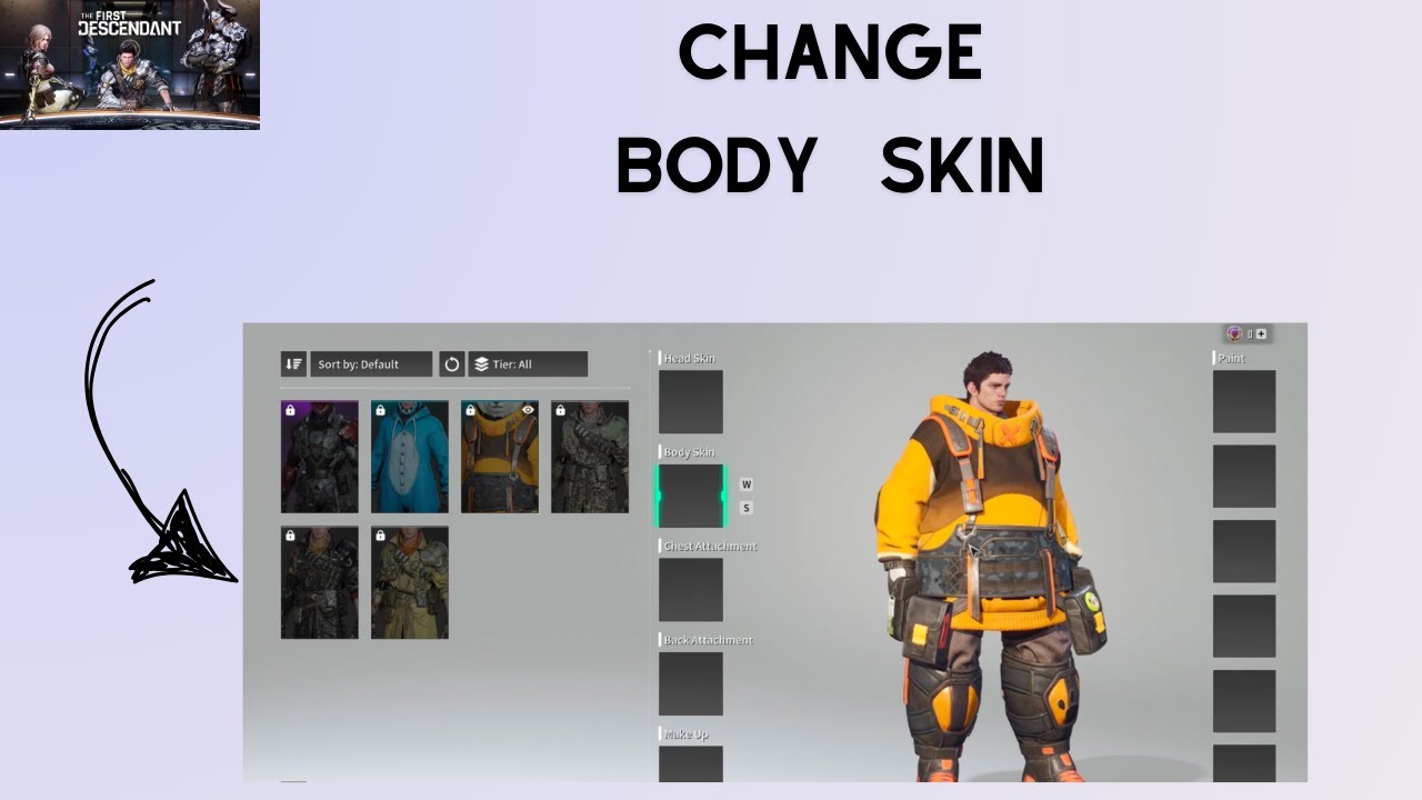 How to Change Descendant body skin in The First Descendant - YouTube