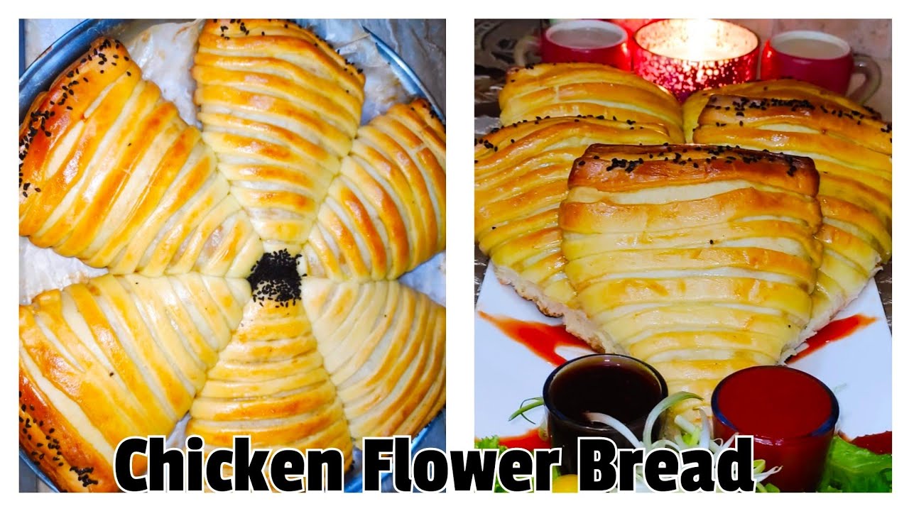 Chicken Bread/Bakery Style (Flower Bread)recipe/Tasty Stuffed Chicken ...