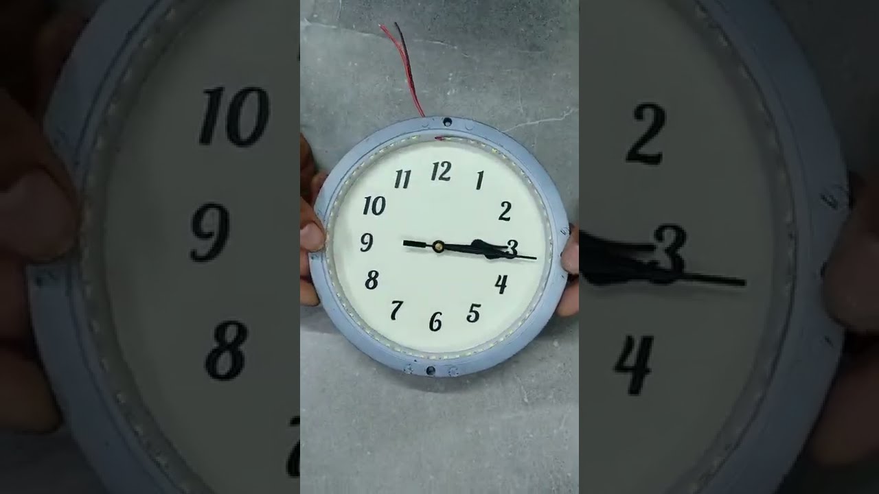 How To Convert Old Wall Clock Into LED & Self Night Glow Wall Clock ...