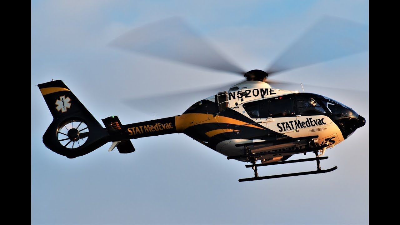 Airbus Helicopters H135 (STAT MedEvac 3) Landing @ UPMC Presbyterian ...