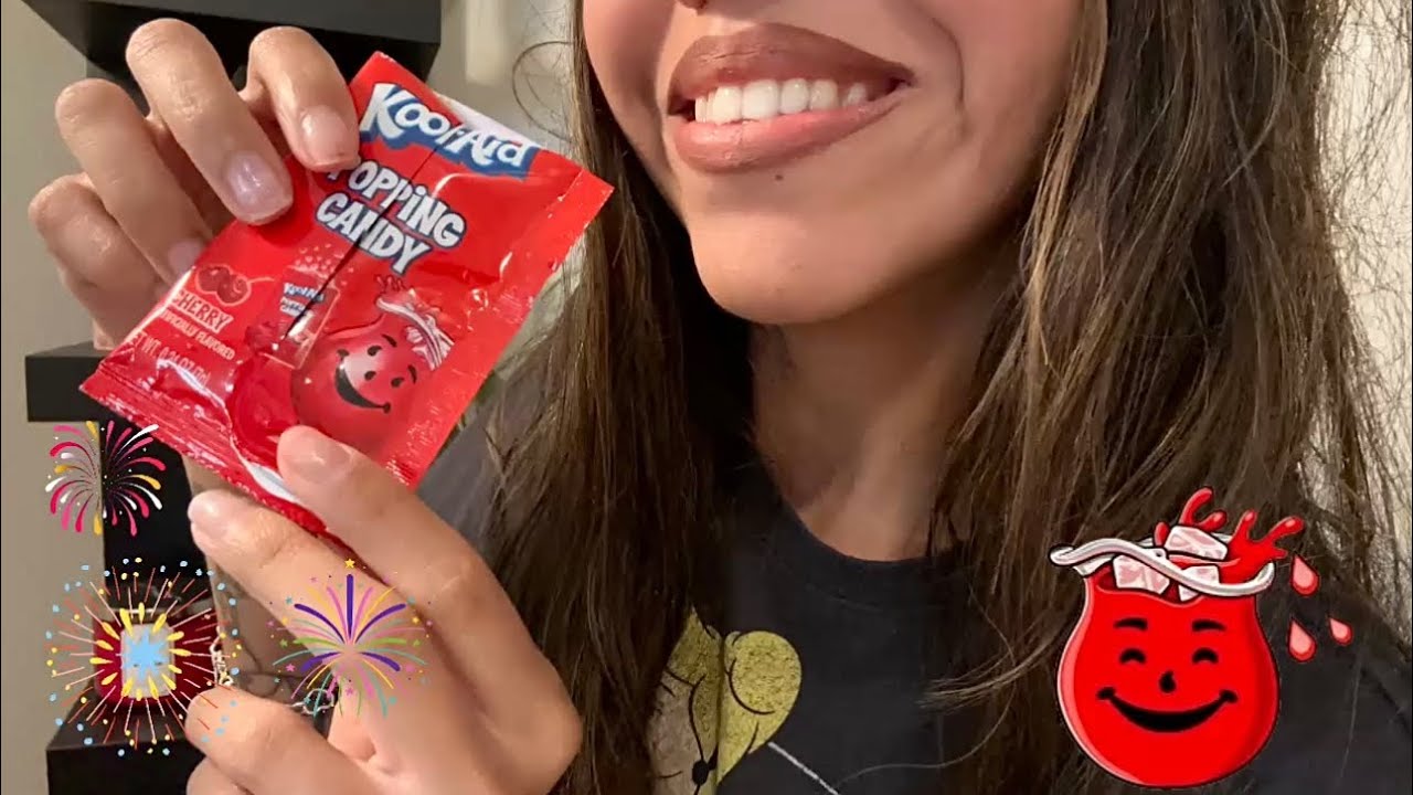 Eating Cherry Kool Aid Pop rocks💥 | #ASMR | No Talking #poppingcandy ...
