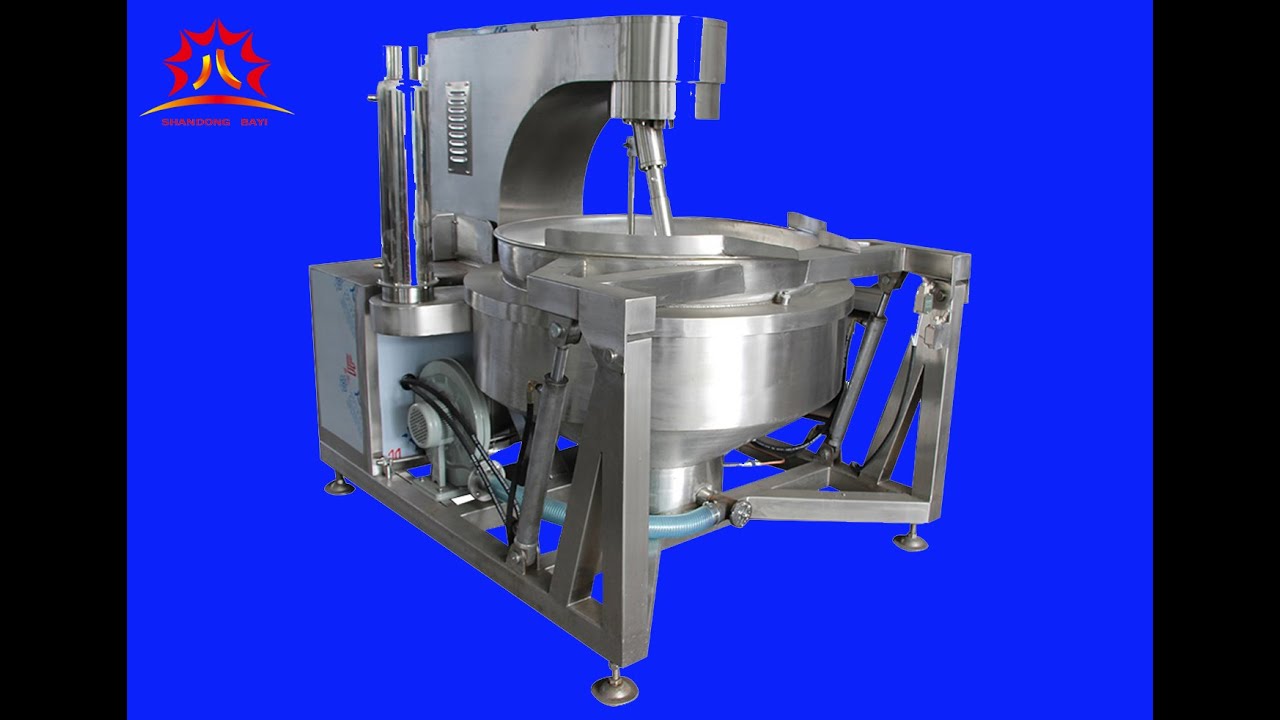 Steam Jacketed Kettle Tilting type with Scraper - YouTube