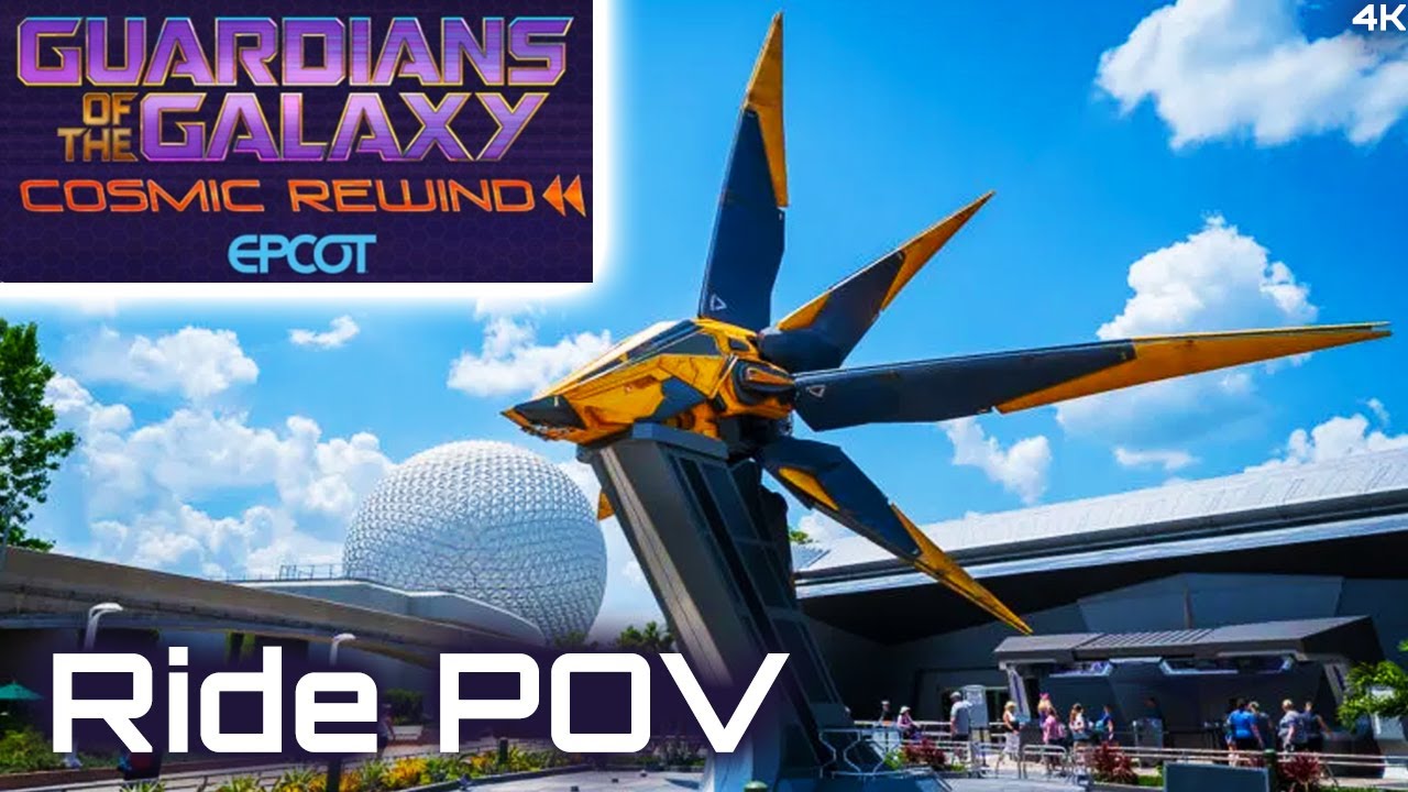 Guardians of the Galaxy Cosmic Rewind Ride POV 4K | EPCOT Walt Disney ...