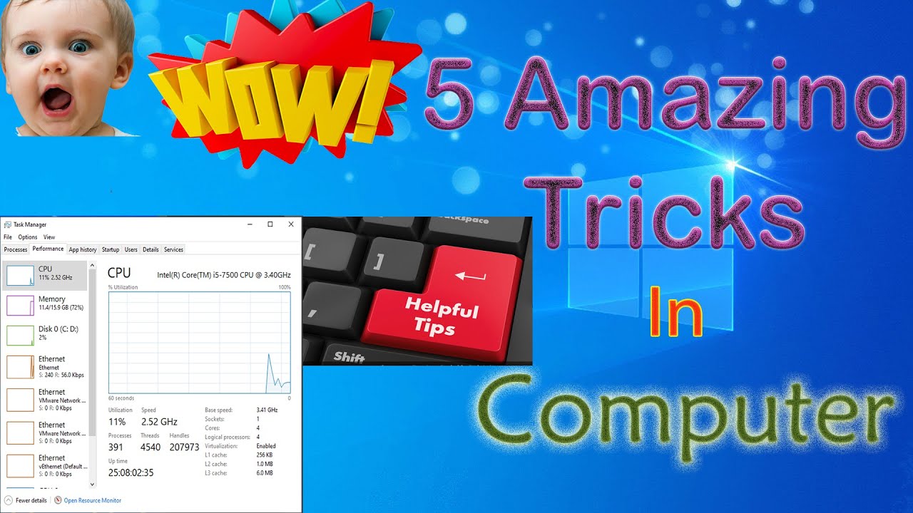5 Amazing Tricks In Computer | Cool Tricks In windows - YouTube