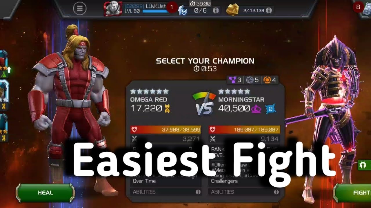 Mcoc Omega Red vs Morningstar | Mcoc AQ OmegaRed vs Morningstar Marvel ...