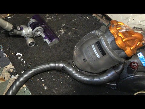 Dyson DC19 Vacuuming the Mess - YouTube