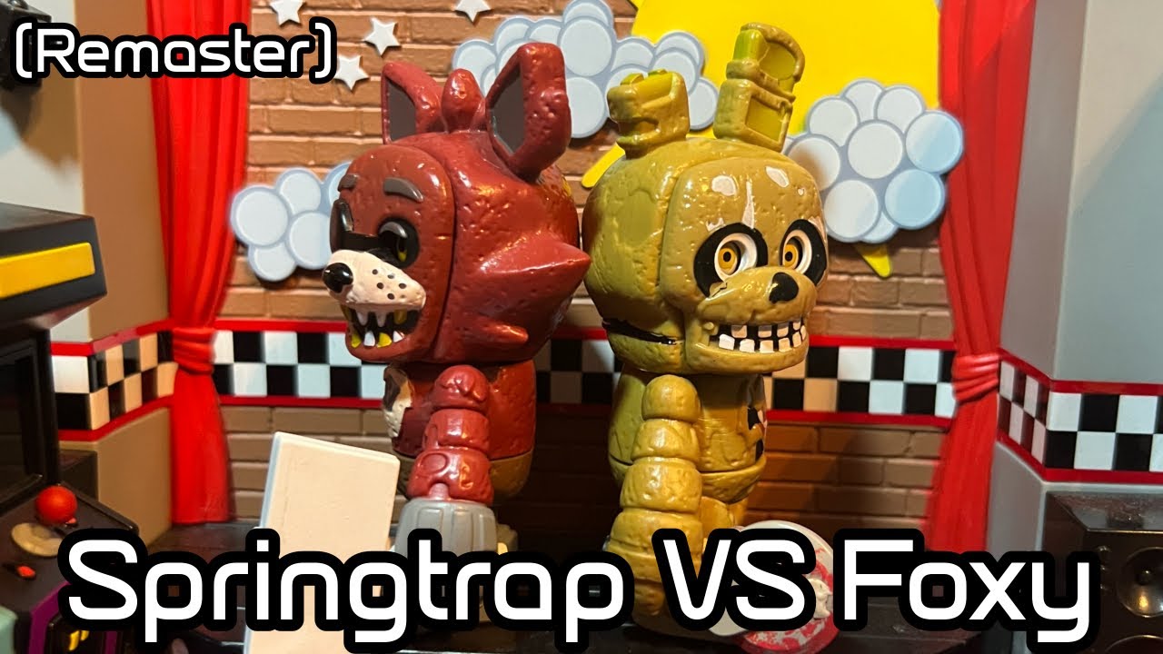 Springtrap VS Foxy (REMASTERED) - FNaF Funko SNAPS! Stop Motion ...