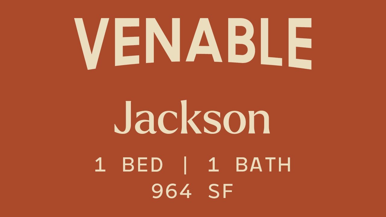 Jackson | 1 Bedroom, 1 Bath Floorplan | Venable Apartments Durham - YouTube