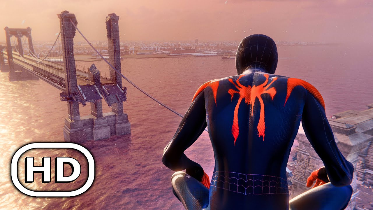 Spider-Verse Miles Morales Destroys Bridge - SPIDER-MAN Across The ...