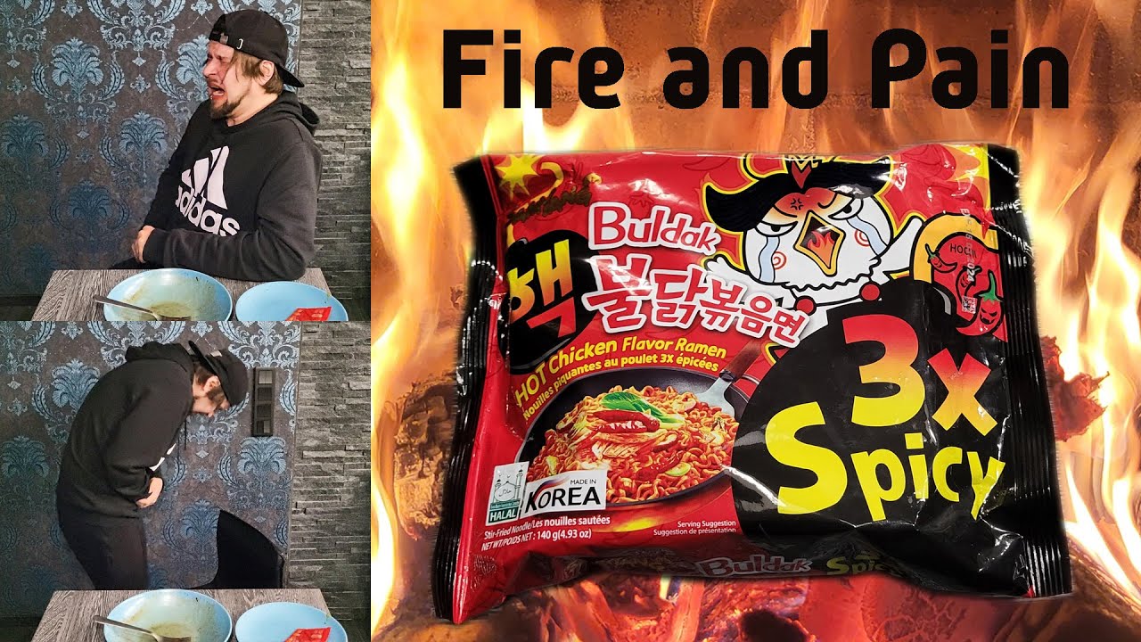 Fiery Noodles NUCLEAR FIRE NOODLE CHALLENGE 3X Spicy - YouTube