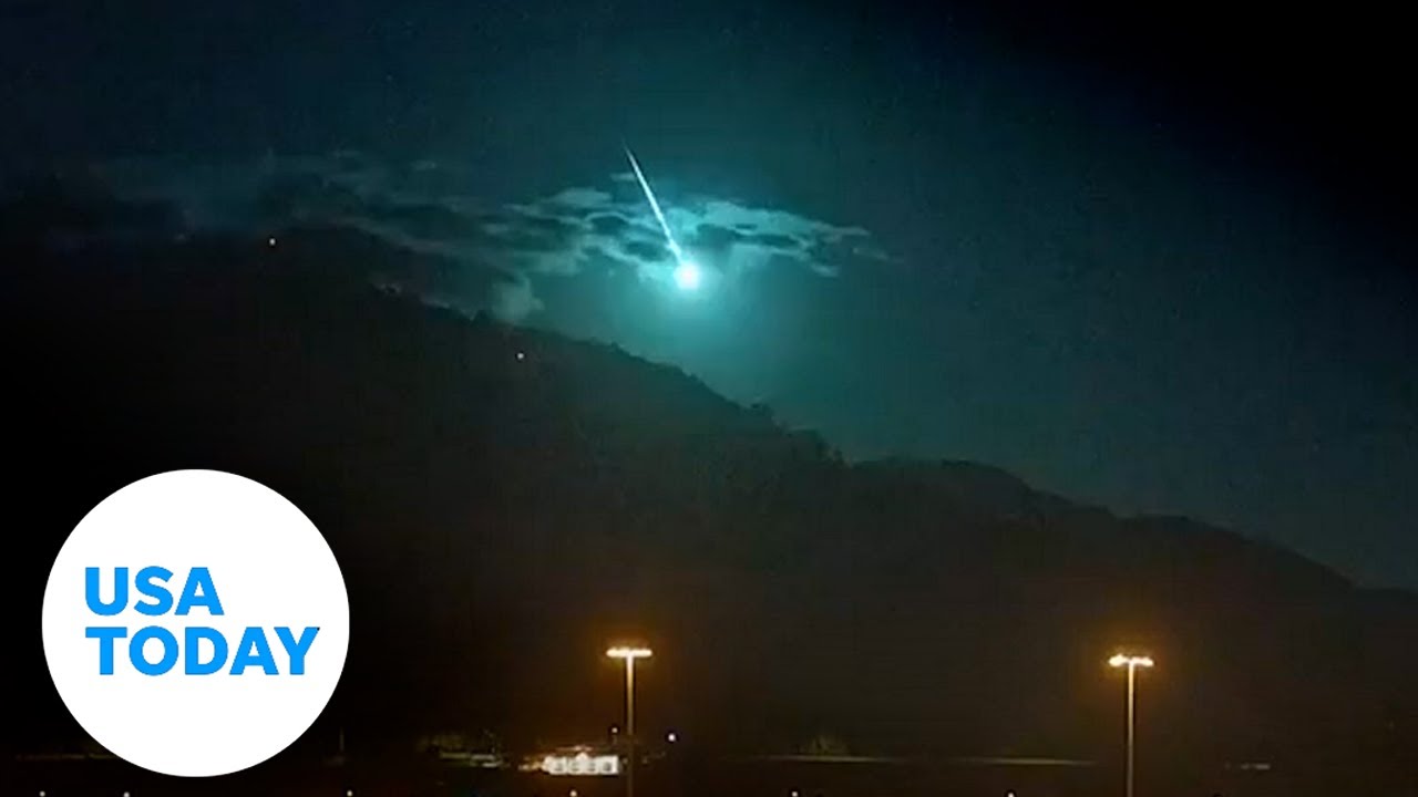 Green meteor bursts into brilliant explosion in the sky | USA TODAY ...