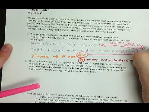 Physics 1 - Momentum - Lab 1 (Egg Drop): Introduction - YouTube