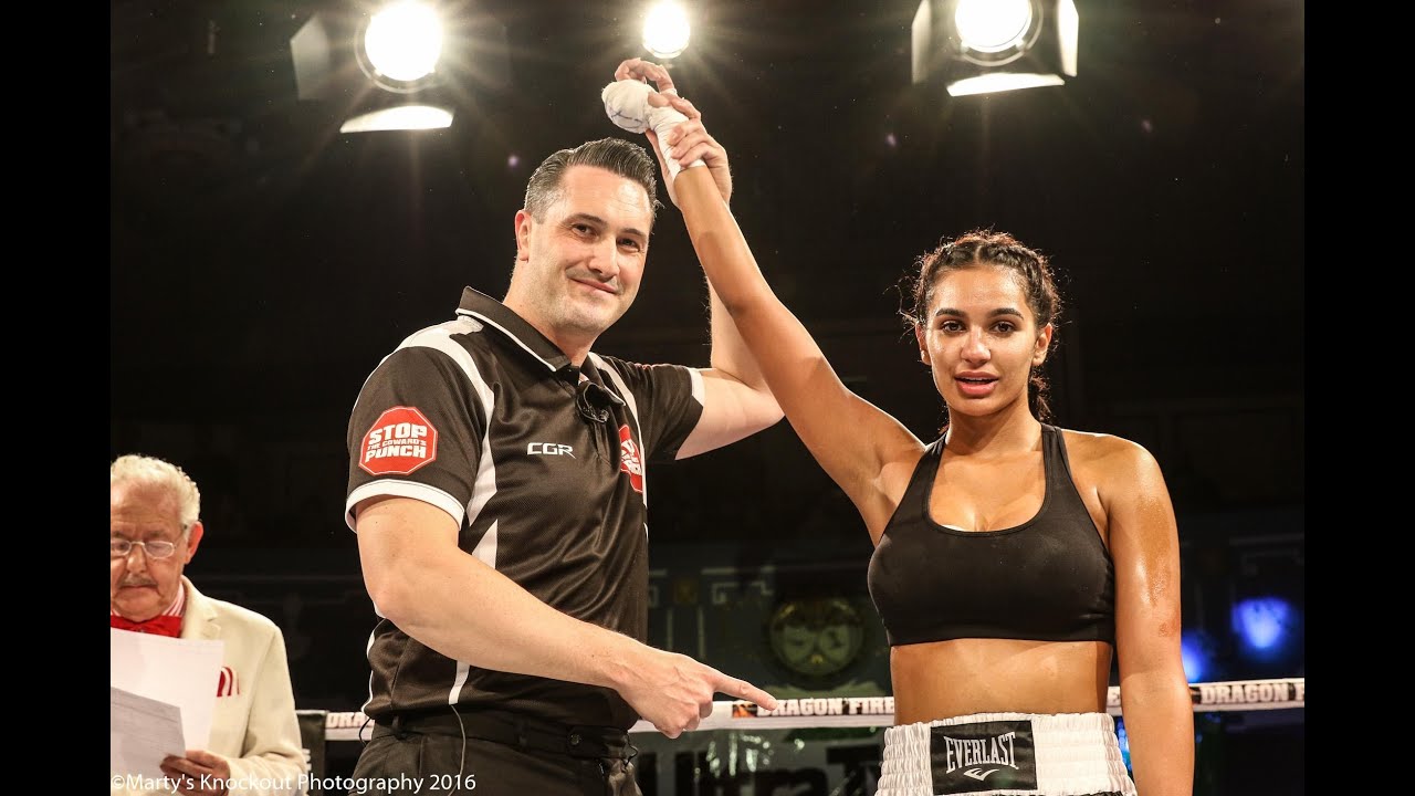 Parnia Porsche wins her 2nd Professional Boxing Fight - YouTube