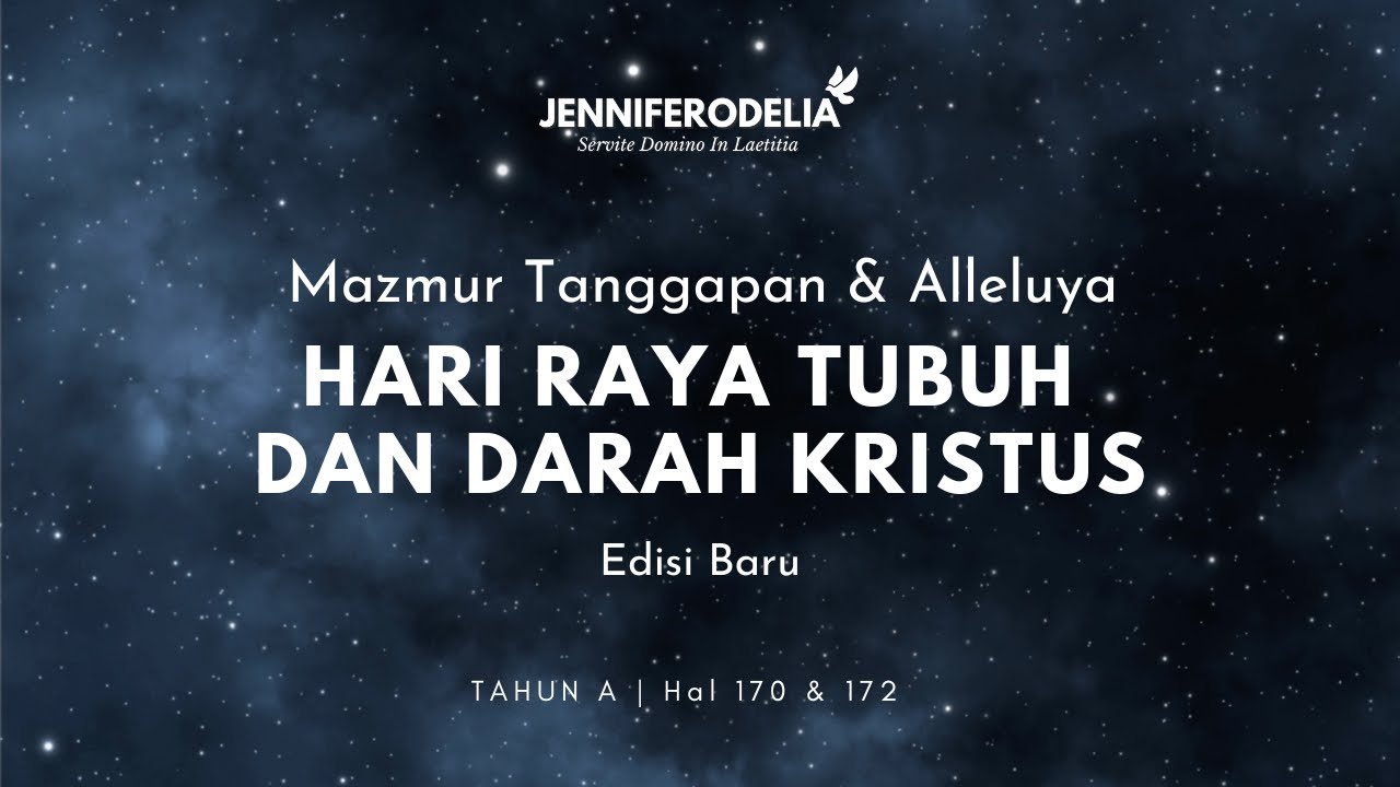 Mazmur Tanggapan Edisi Baru Hari Raya Tubuh dan Darah Kristus Tahun A ...
