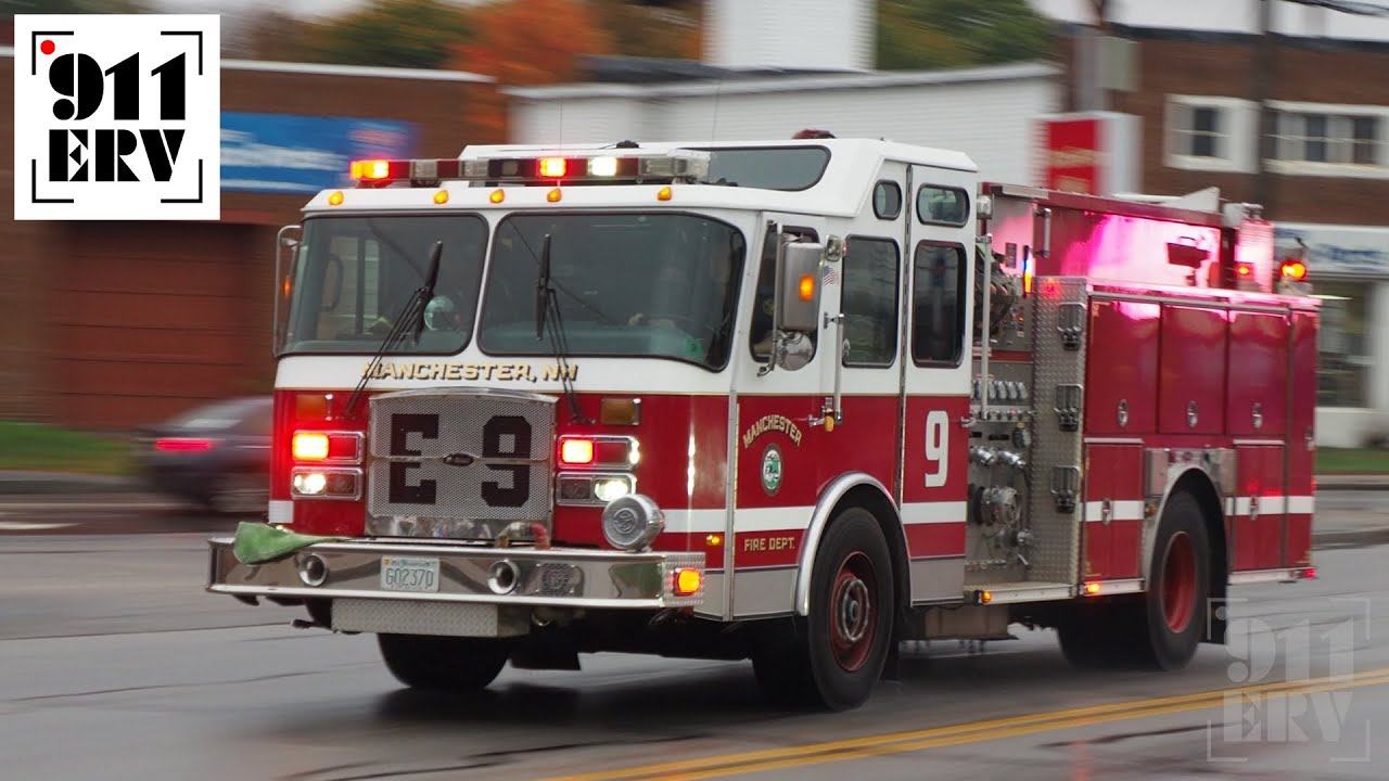 Manchester Fire Truck Responding | Ex-Engine 9 - YouTube