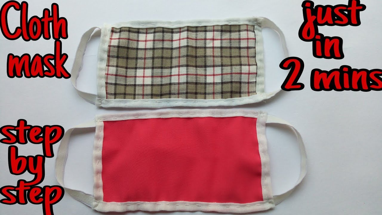 Hand made Face Mask Making at Home | DIY Reusable Face Mask Making ...