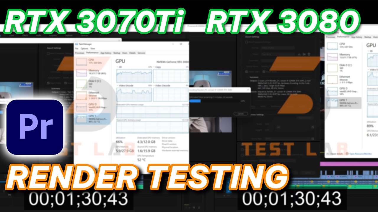 RTX 3070 Ti vs RTX 3080 | Premiere Pro render testing - YouTube
