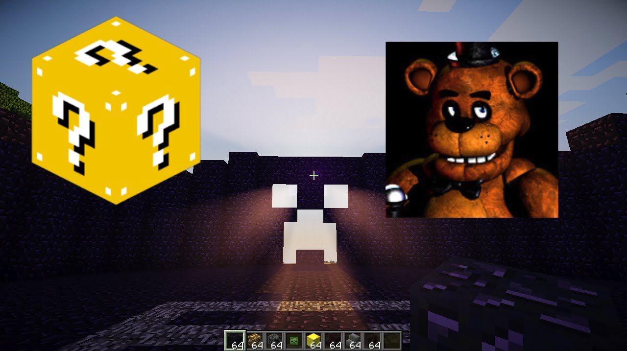 minecraft lucky block fnaf freddy ep#1 - YouTube