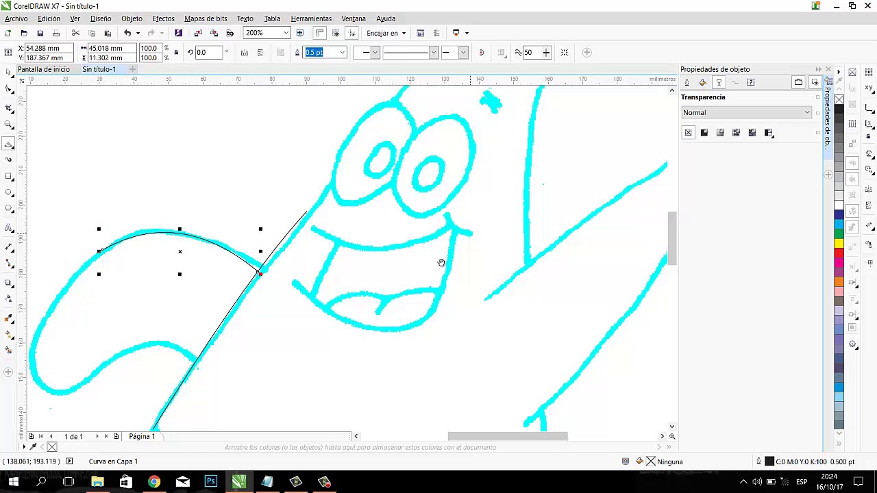 Tutorial de como calcar una imagen en corel y agregar medios artísticos ...
