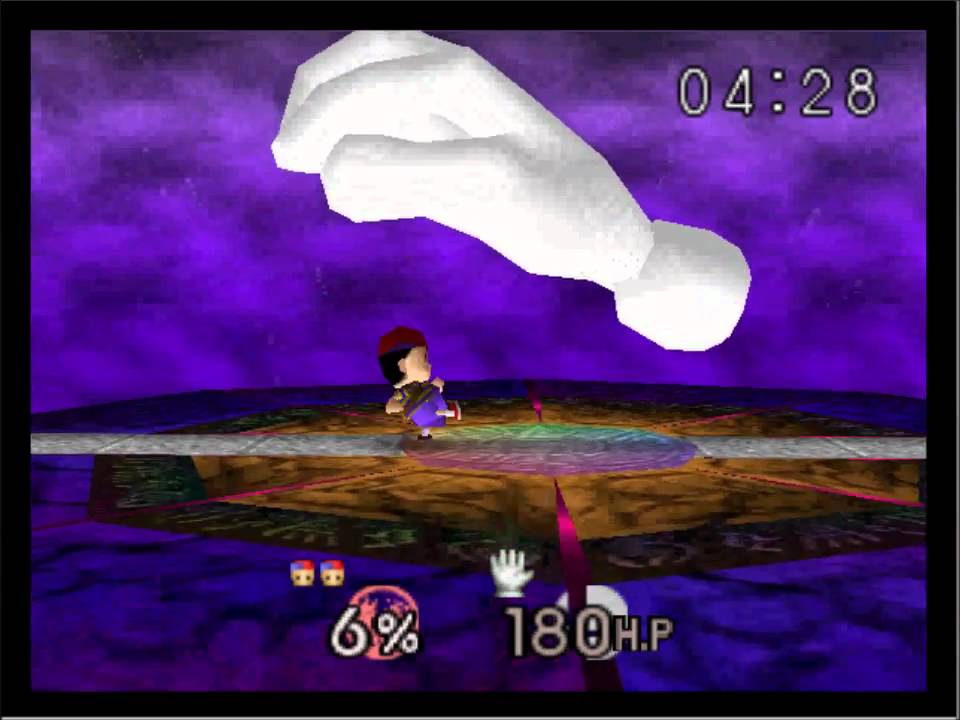 Super Smash Bros 64 VS Master Hand with Ness - YouTube