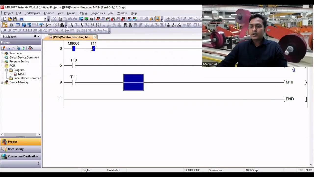 PLC Timer / ON/OFF delay Program / Gx works 2 / টাইমার প্রগ্রামিং / MItshubishi PLC programming ...