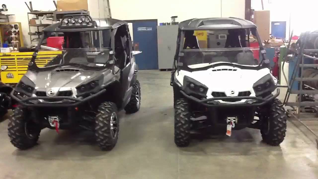 2013 Can-Am Commander Limited 1000's Silver and White - YouTube
