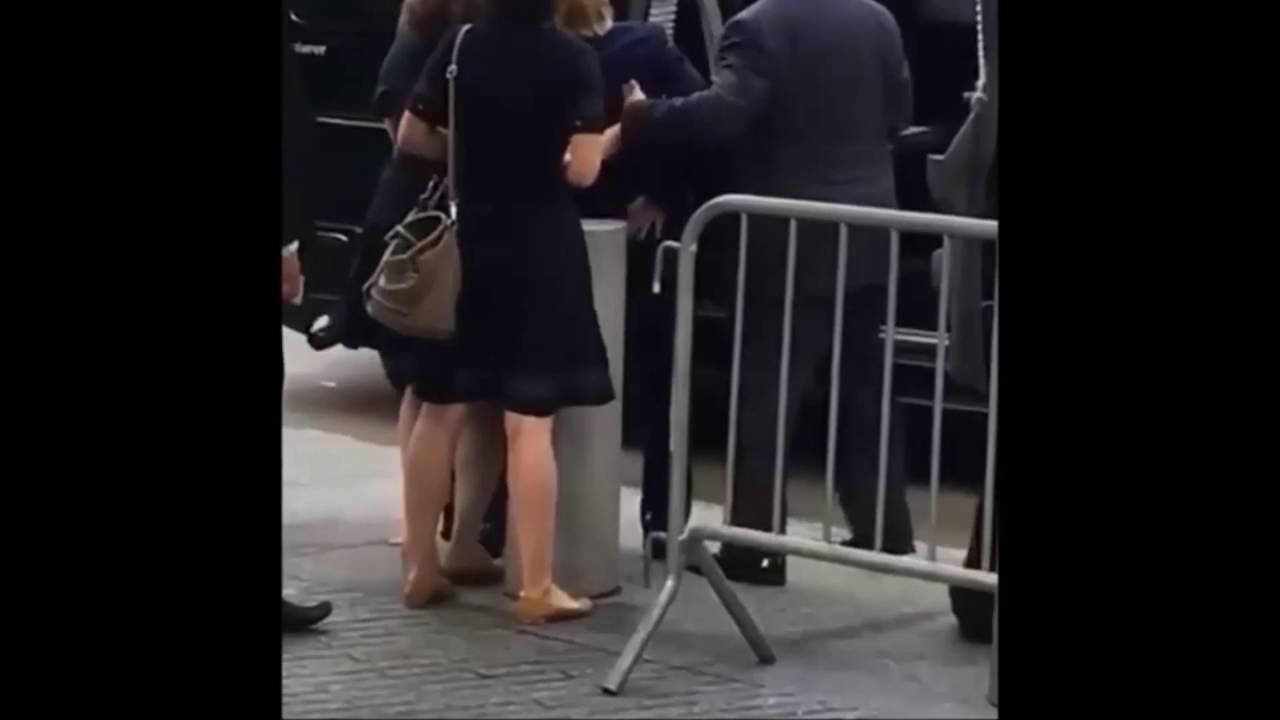 Enhanced Footage of Hillary Clinton's Seizure and Collapse - YouTube